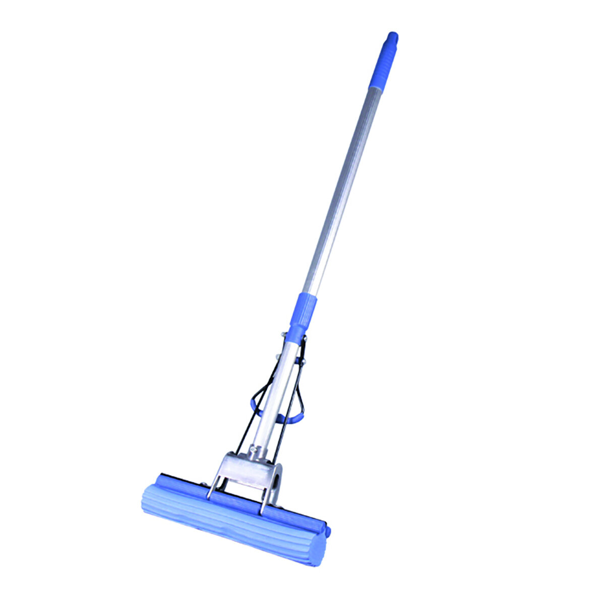 Швабра для пола губчатая York Топ Моп 120см, серый/синий, 1шт