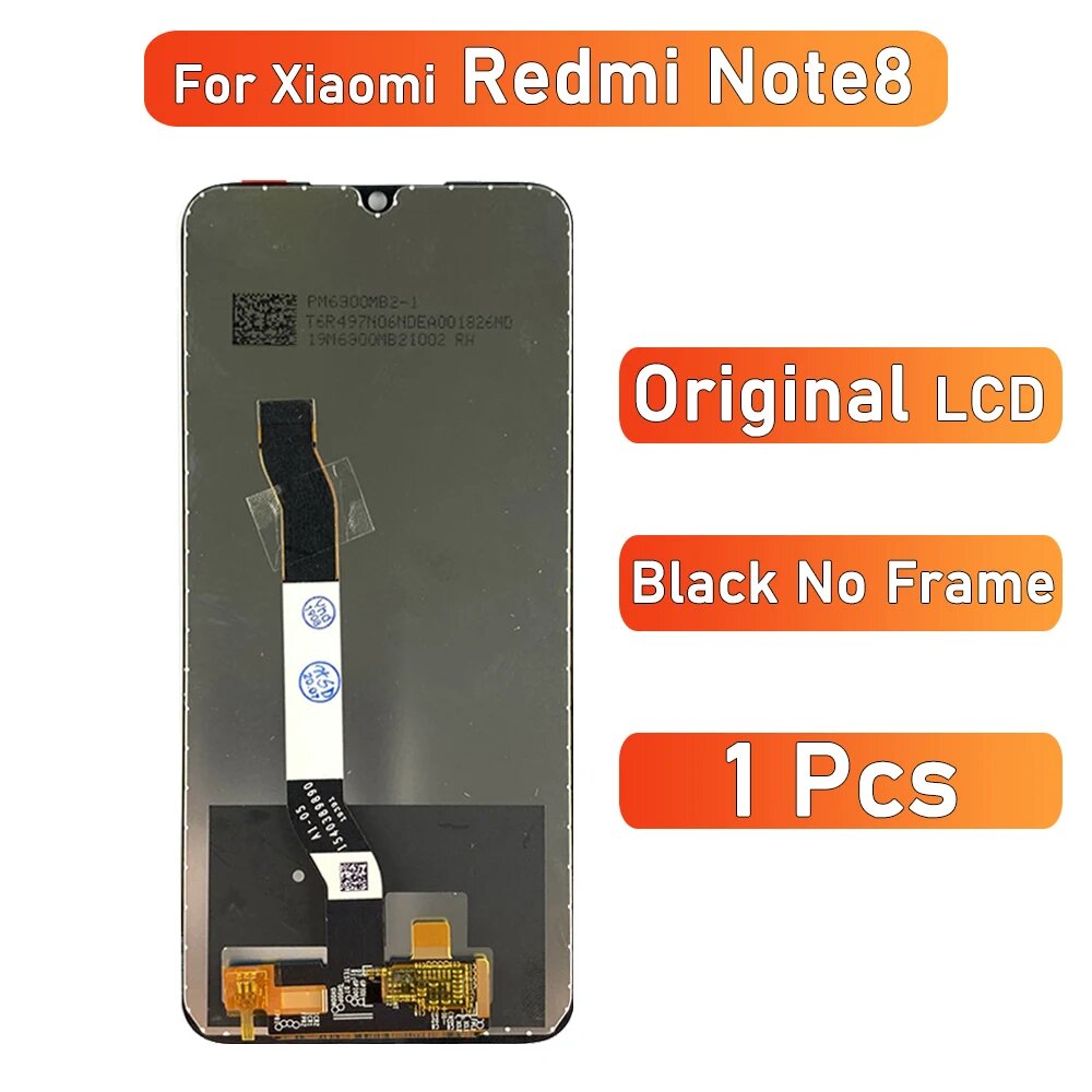 ЖК-дисплей 6,3 дюйма для Xiaomi Redmi Note 8, сенсорный экран с дигитайзером в сборе AMOLED No Frame