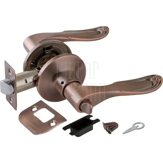 Дверная ручка-защелка Punto (Пунто) DK630 (фик.) медь