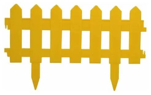 Ограждение Палисадник 190x30 см цвет желтый