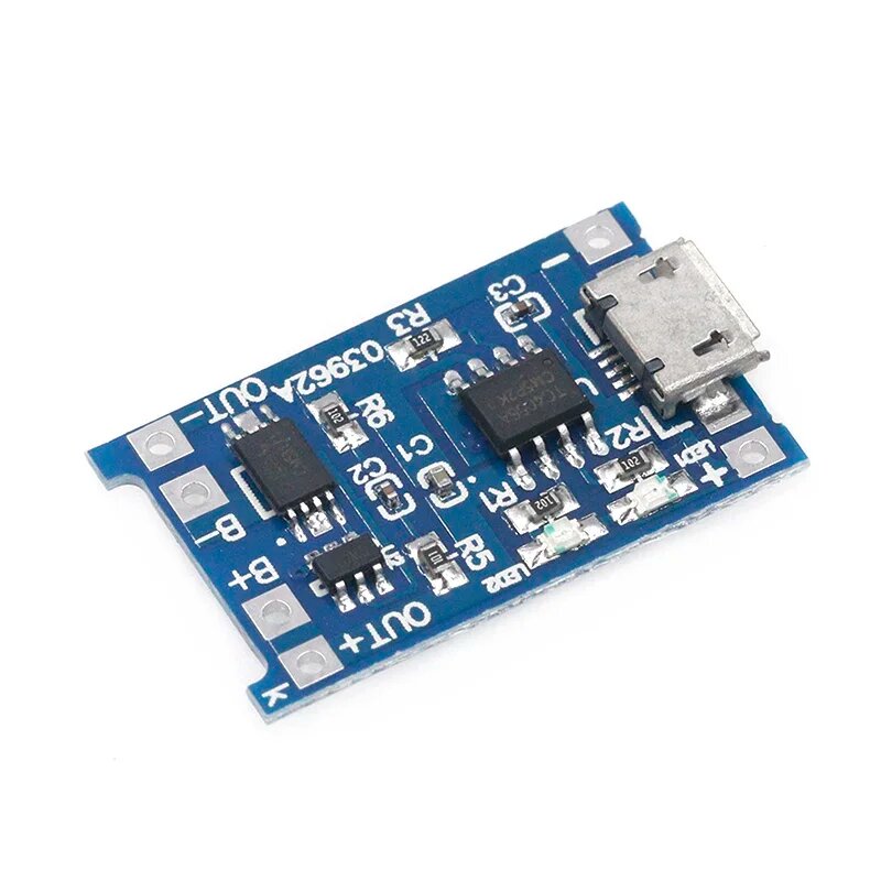 Зарядная плата TP4056 18650, модуль зарядного устройства 5В 1A с Micro USB 18650 типа c для литиевой батареи, с двойной функции защиты, 1 шт.