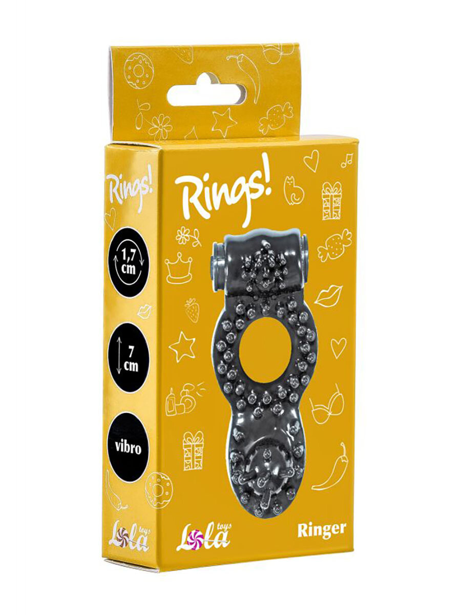 Чёрное эрекционное кольцо Rings Ringer