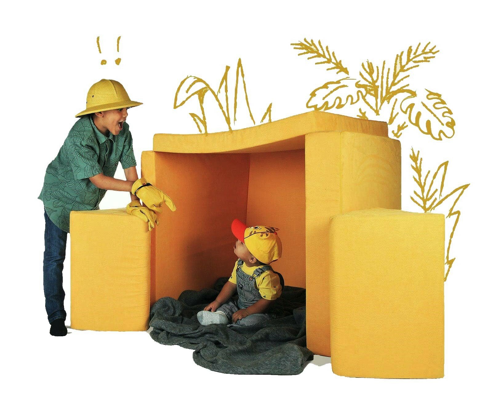 Обучающая диван-игрушка Playdivan Sun, детский игровой диван-трансформер