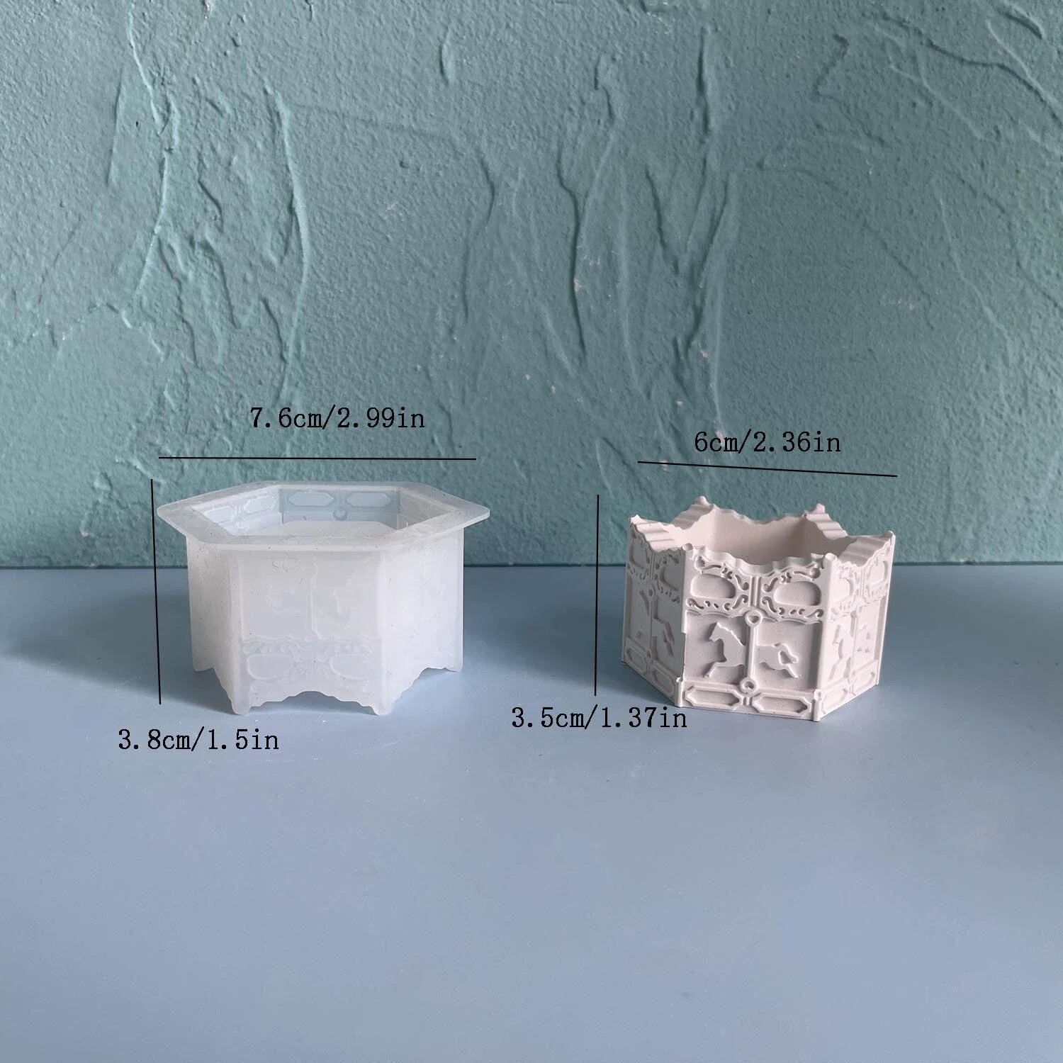 Форма для отливки карусели из силикона XMSJ octagon mold