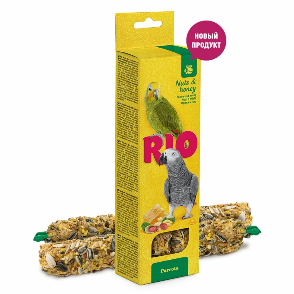 Лакомства для попугаев палочки с орехами и медом 2*90г RIO (РИО)/10