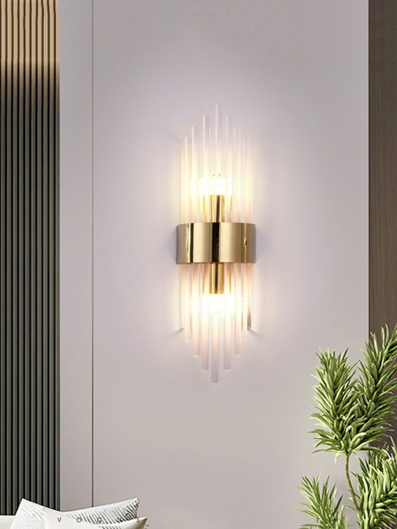 35CM Современный роскошный золотой светодиодный настенный светильник бра для внутреннего оформления Гостиной Спальни лестницы