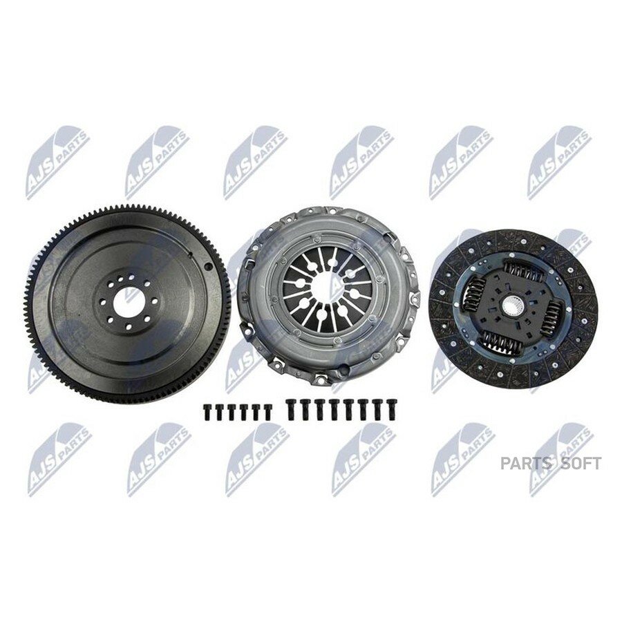 К-кт сцепления с одномассовым маховиком Ford 2.0TDCI Focus II 04-12, Mondeo IV 07-15, Kuga I 08-12 от официального дистрибьютора, NTY, артикул NZSFR007