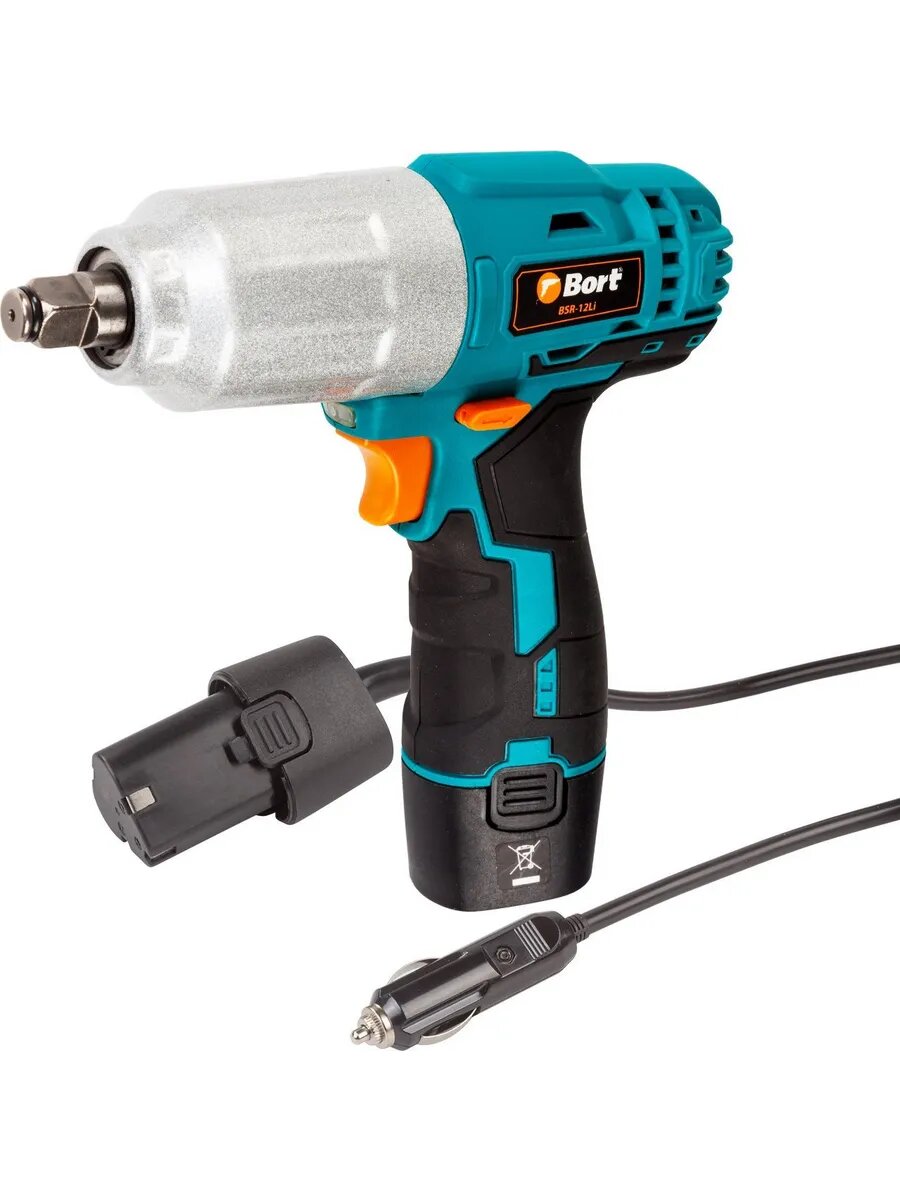 Ударный гайковерт Bort BSR-12Li, патрон: квадрат 1/2", питание от аккумулятора Li-Ion 12В, (кейс в комплекте)
