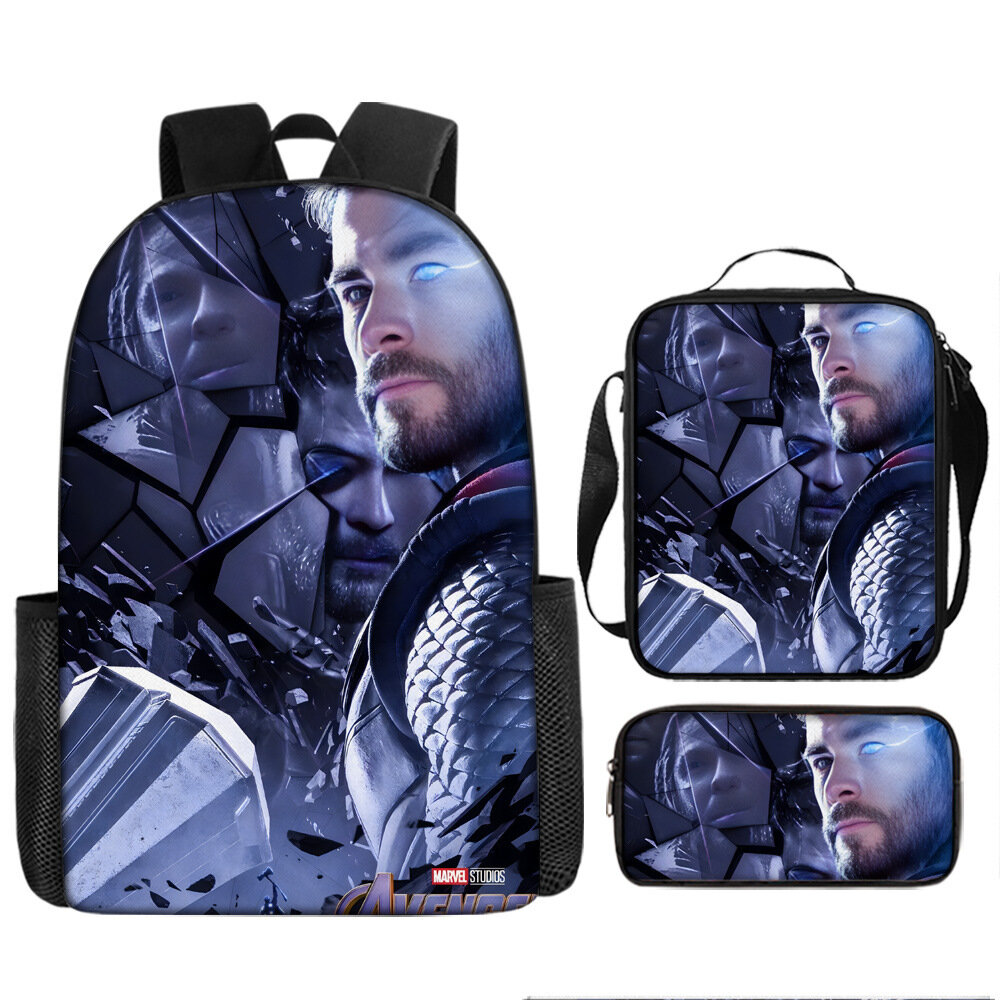 Трансграничный бестселлер: рюкзак «Мстители», набор школьных сумок из трех предметов для учащихся начальной и средней школы, рюкзак с цифровой 3D-раскраской