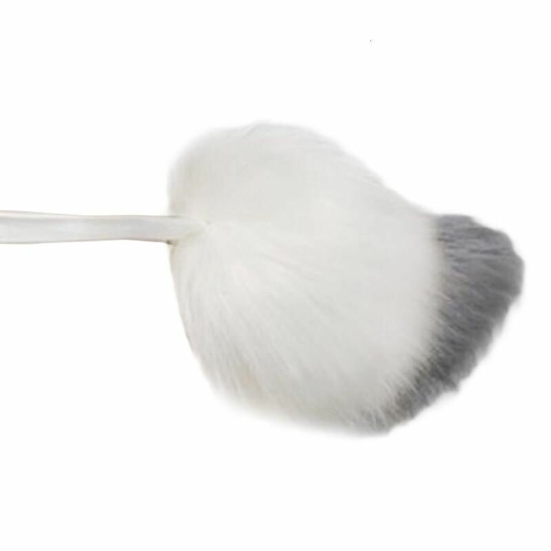 Костюм кролика с ушками и хвостом из искусственного меха для косплея, Хвост кролика белый гр