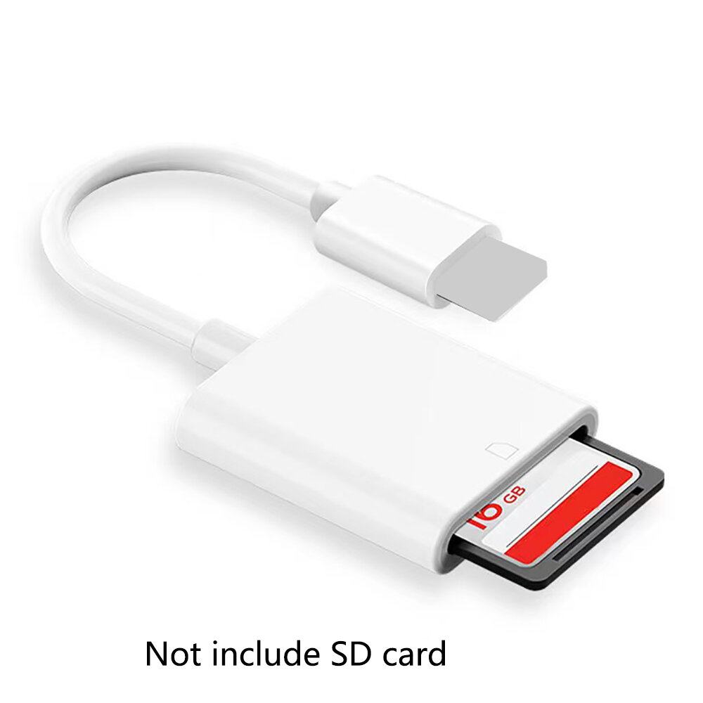 Адаптер SD-карты Camera Reader Для iPad iPhone 6 6S 7 8 X Xs 11 12 13 14 Pro Max