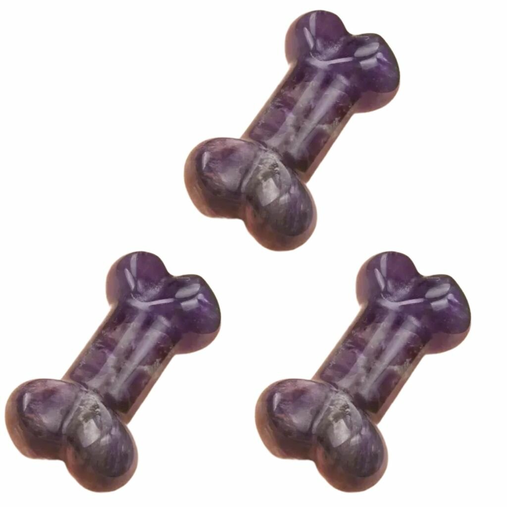 Украшение, Миниатюрная фигурка из костей DIY - аметист, 3 шт.