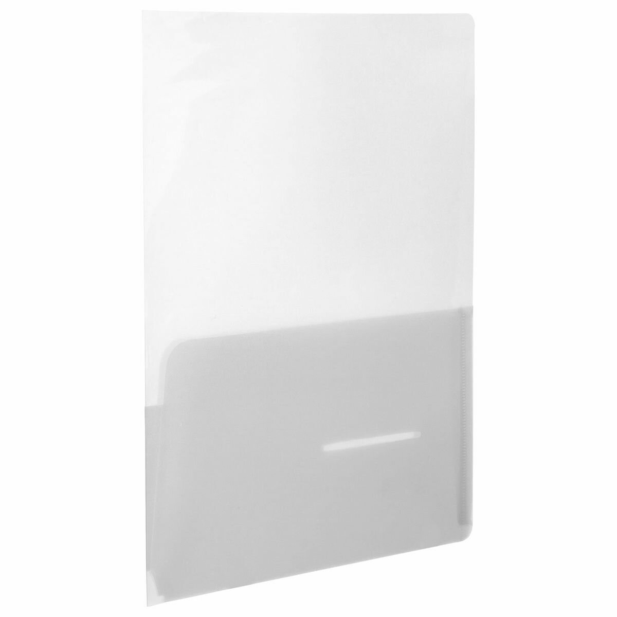 Папка-уголок Brauberg Special (А4, 2 кармана, 180мкм, пластик) прозрачная (273059)