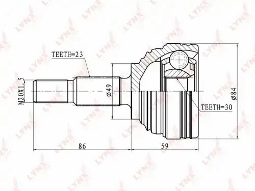 ШРУС наружный к-кт Renault Clio/Megane 1.4-1.6i 03>