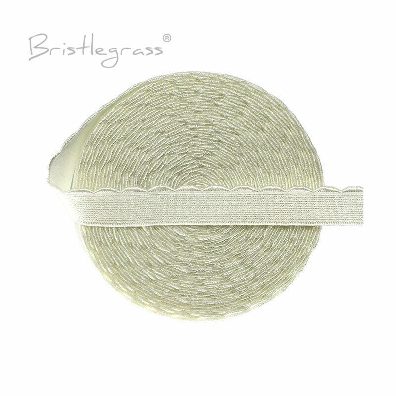 BRISTLEGRASS Нейлоновые эластичные ленты для бюстгальтеров Белый, 15mm-2 Yards, Cannoli Cream