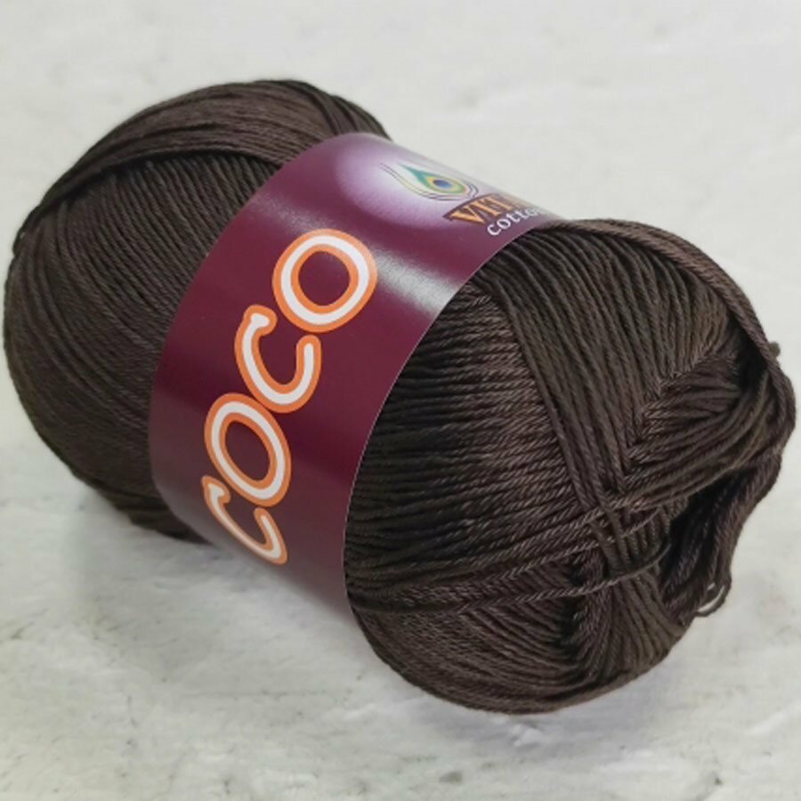 Пряжа Vita cotton COCO 080 горький шоколад (5 мотков)