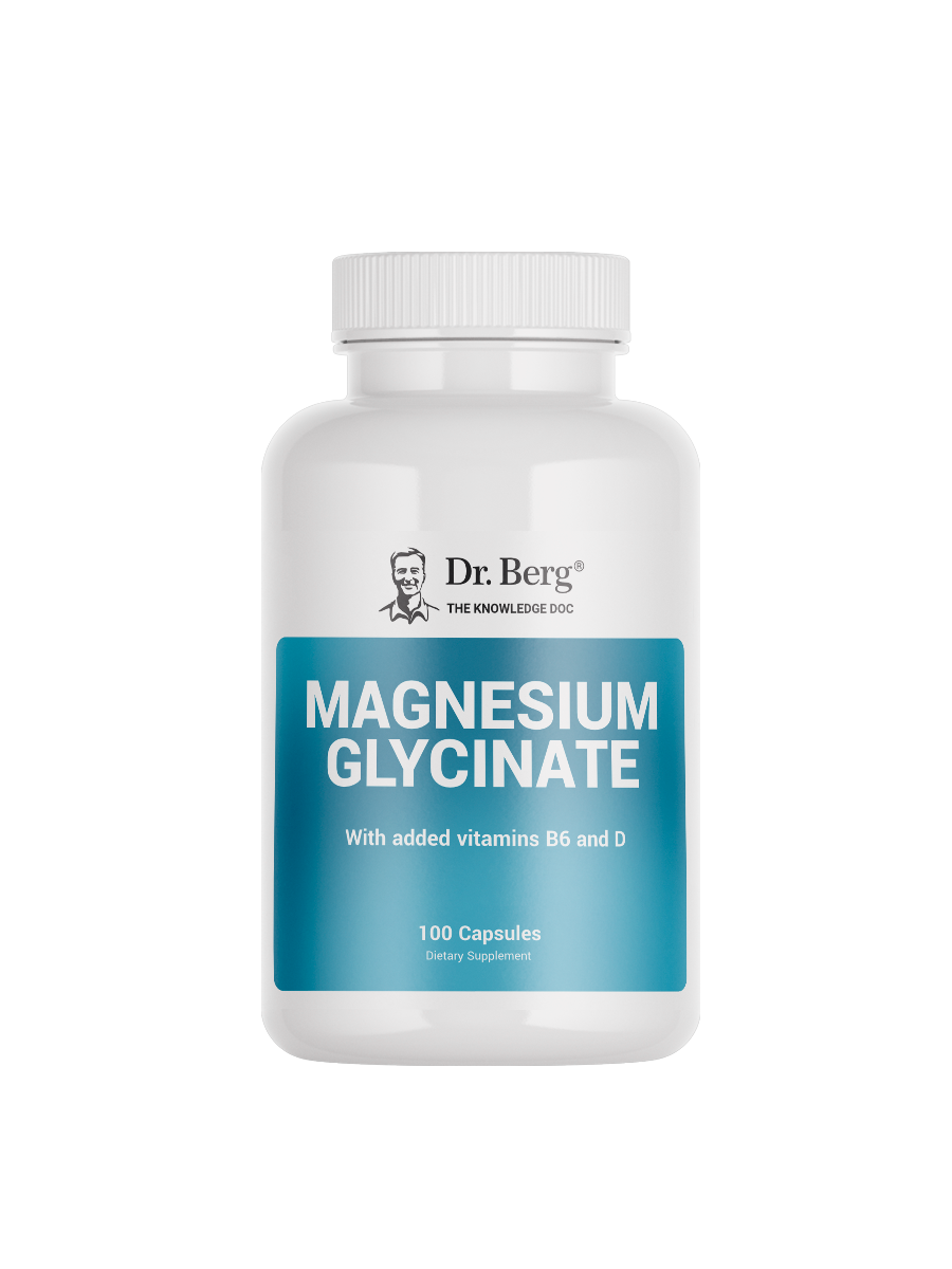 Dr. Berg - Magnesium Glycinate - 100 Vegetable Capsules