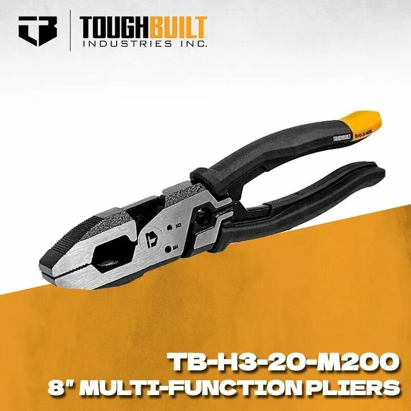 Универсальные плоскогубцы для электромонтажа, ToughBuilt TB-H3-20-M200