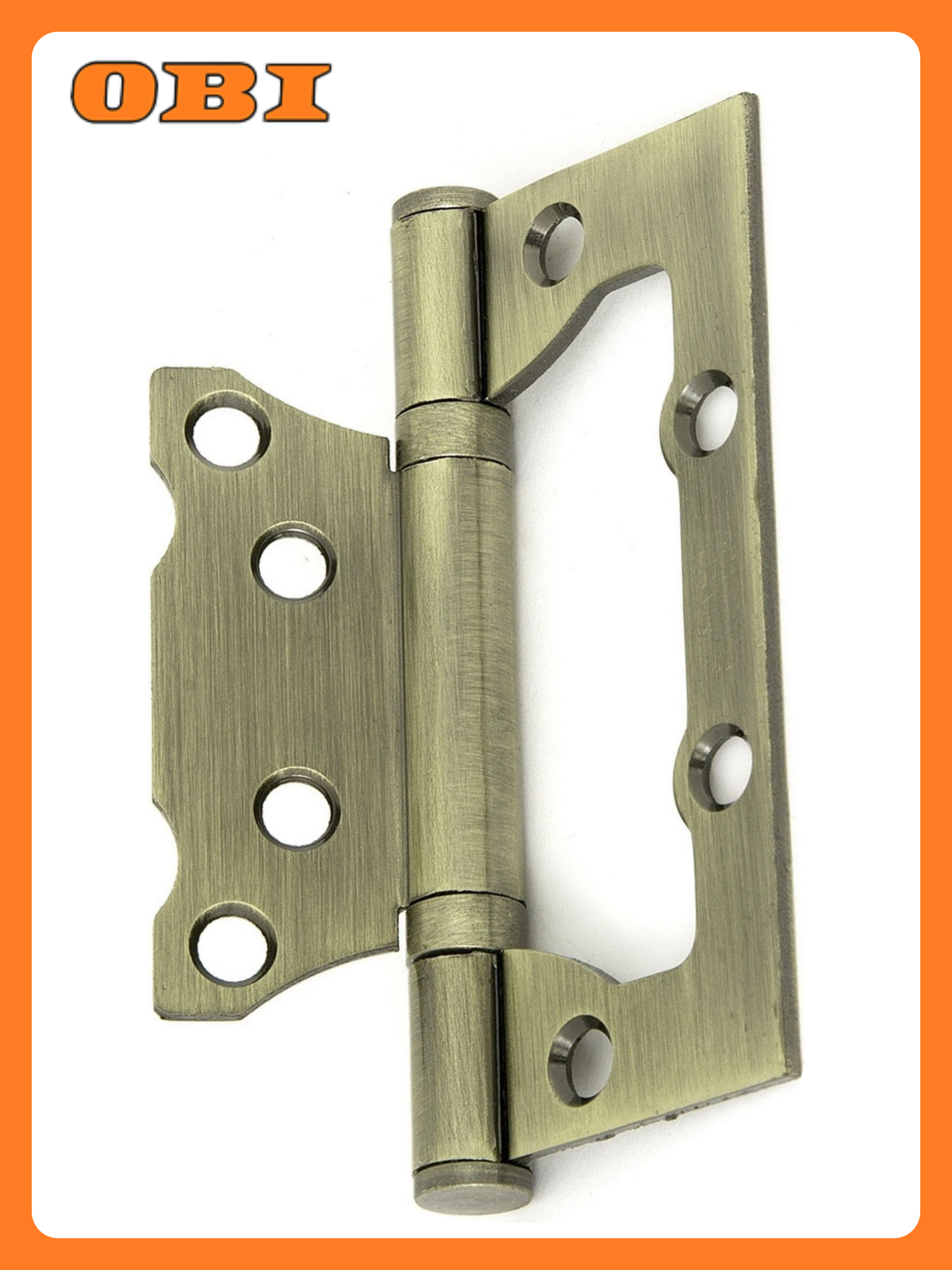 Дверная петля разъемная накладная фабрика замков 100х75х2,5 мм античная бронза