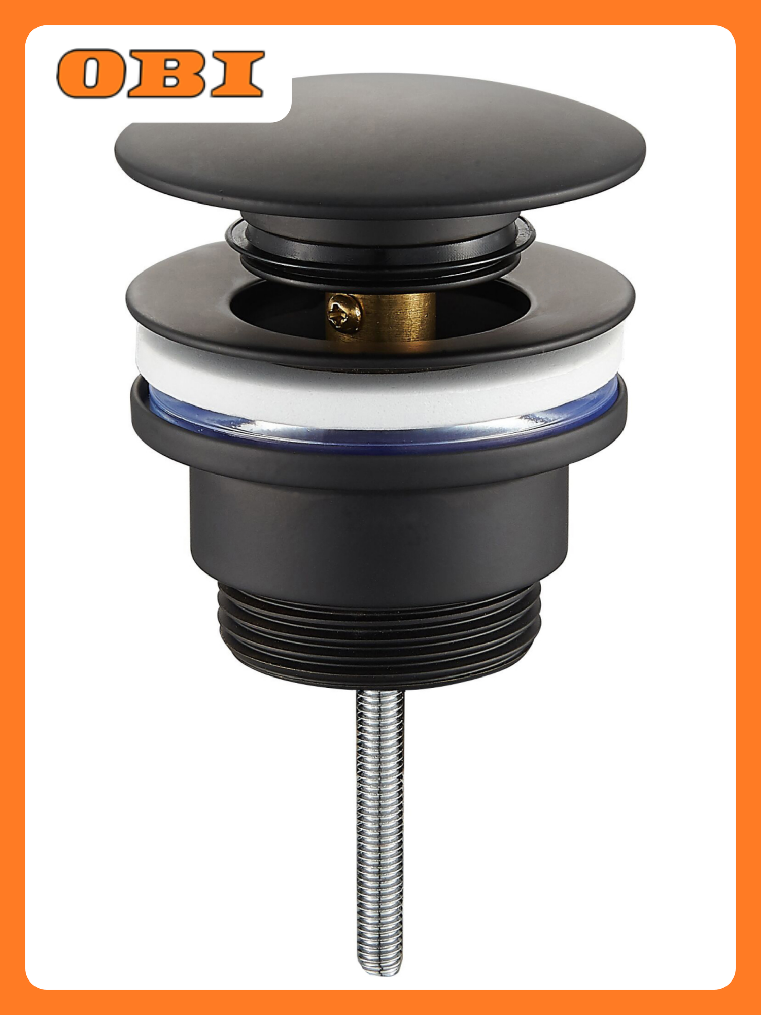 Донный клапан Tokito SHINKU, латунь, черный, регулировка высоты, для раковины