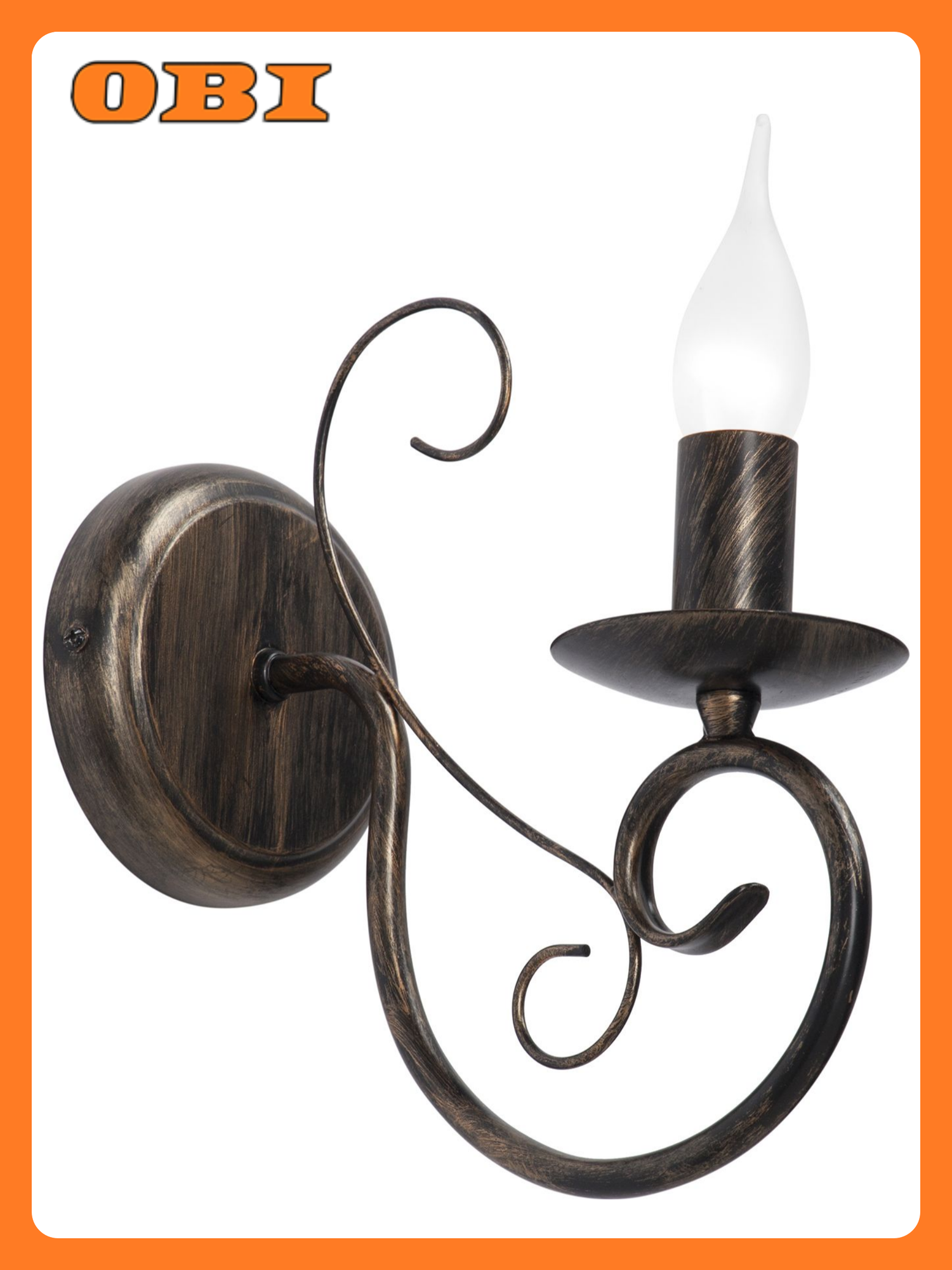 Бра Vitaluce V3808-7/1A черное золото 1ХE14Х40Вт