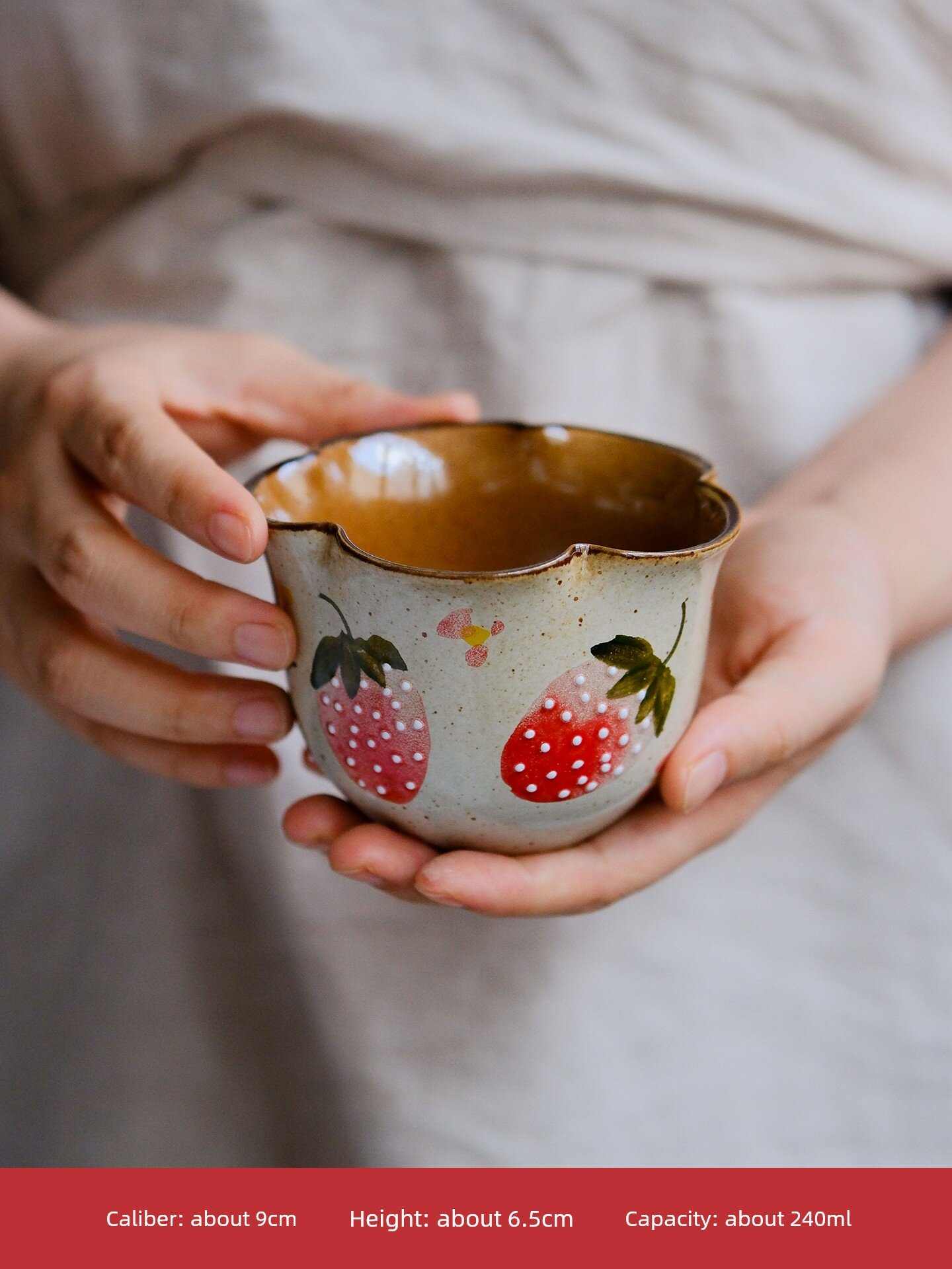 Керамическая кофейная чашка Yifang: креативная кружка «Черника», нишевый дизайн, чашка с цветочным ободком,