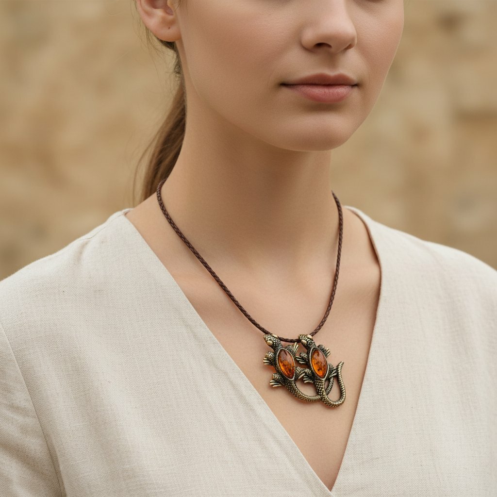 Подвеска, янтарь