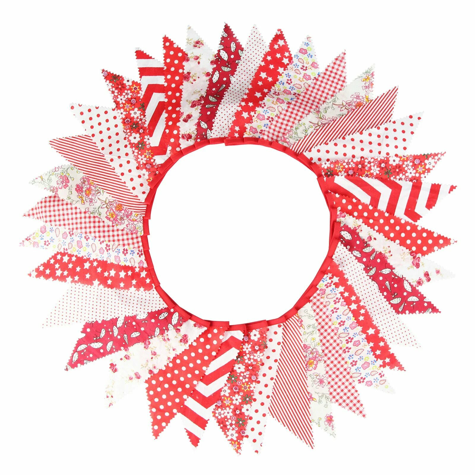 Цветочный хлопковый флажок 10 м Red