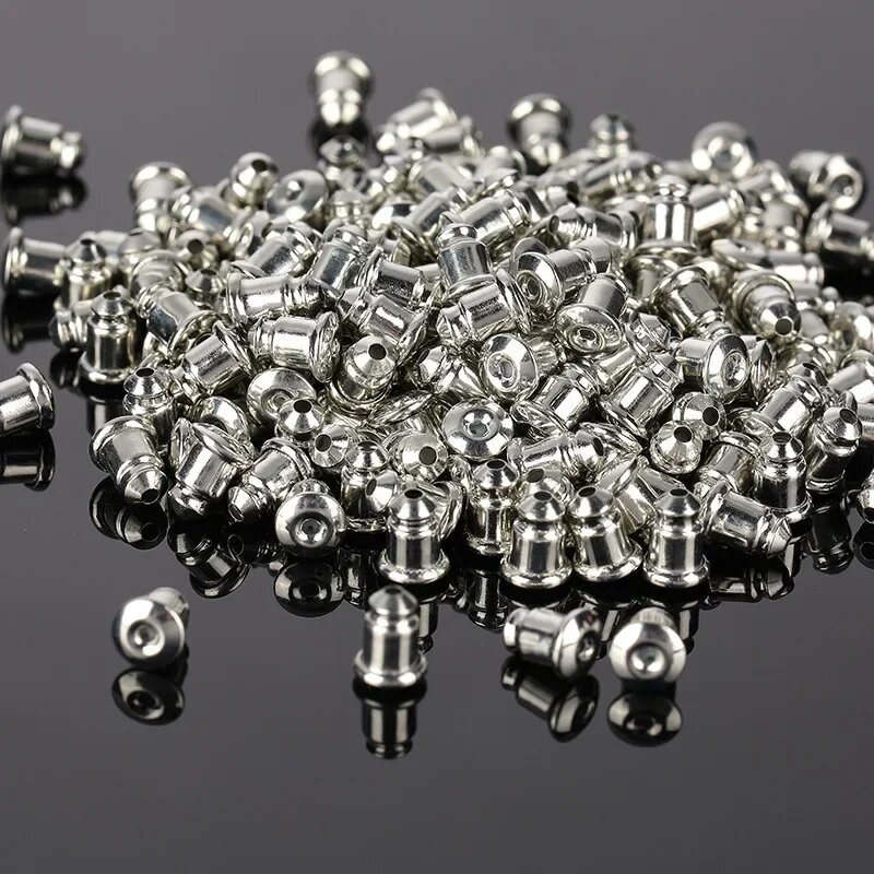 Заглушки для сережек из нержавеющей стали, 100PCS