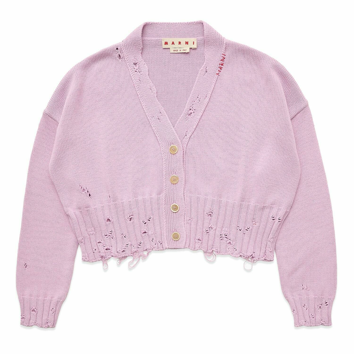 Кардиган Кардиган Marni Dishevelled Cotton Cropped Cardigan