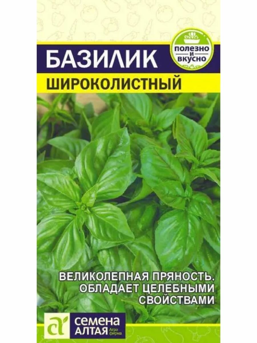Базилик семена Широколистный 0,3 г, великолепная пряность, обладает целительными свойствами