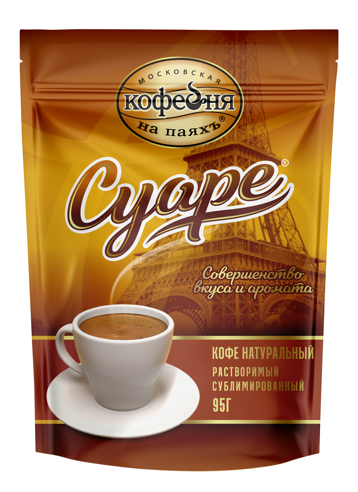 Кофе растворимый Московская Кофейня на Паяхъ Суаре, пакет, 95 г