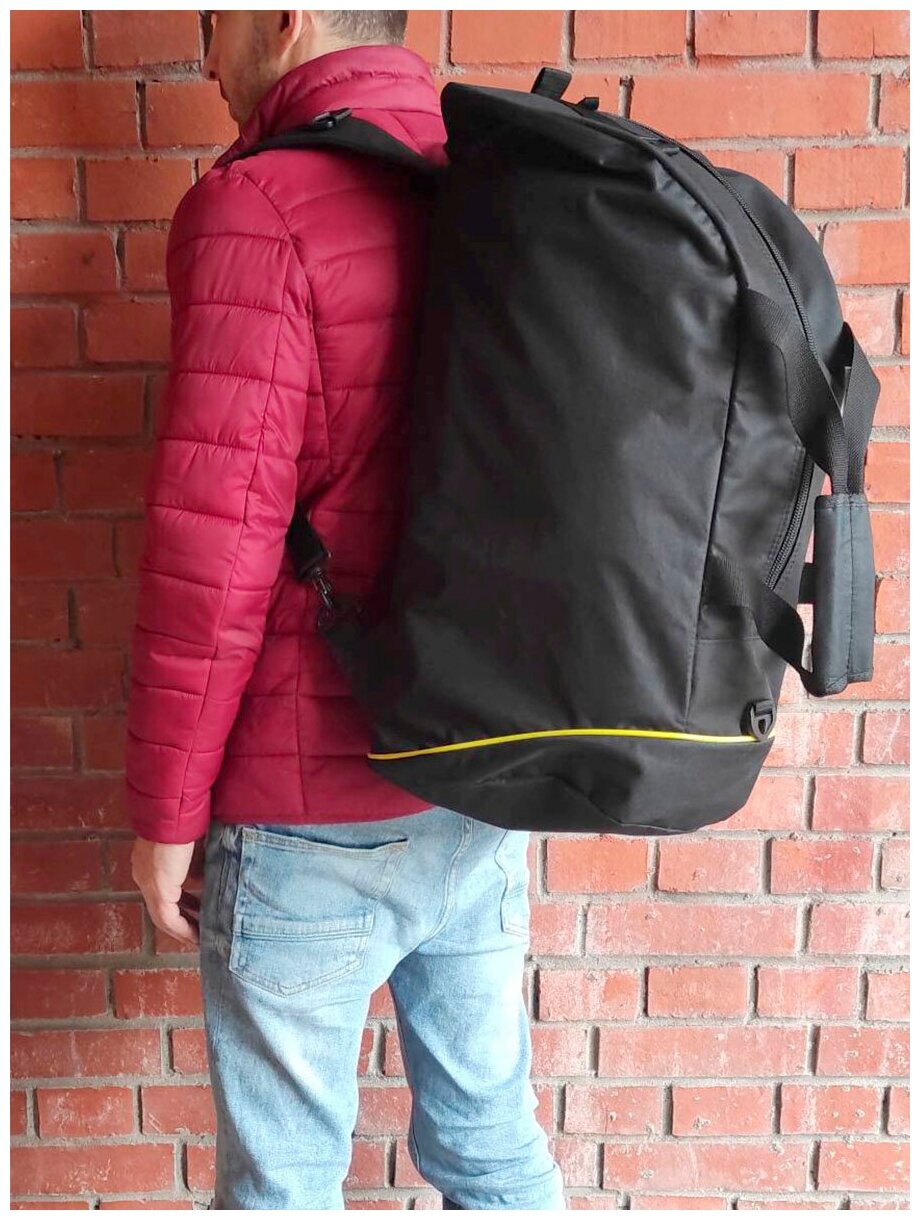 Сумка спортивная Эквоис, 50 л, 35х60х35 см, черная — фото 1