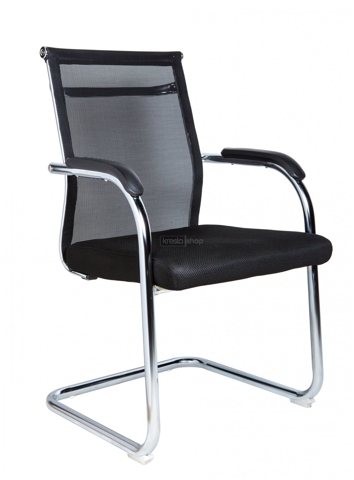 Конференц-кресло Norden Дерби 851 черная сетка, черная ткань