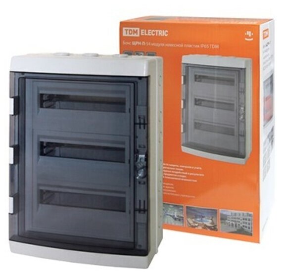 Бокс Tdm Electric ЩРН-П-54 модуля навесной пластик IP65, SQ0908-0008