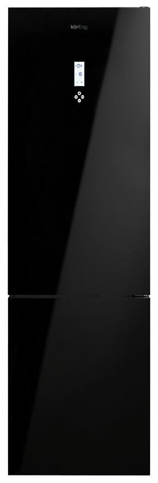 Двухкамерный холодильник Korting KNFC 61868 GN No frost, черный