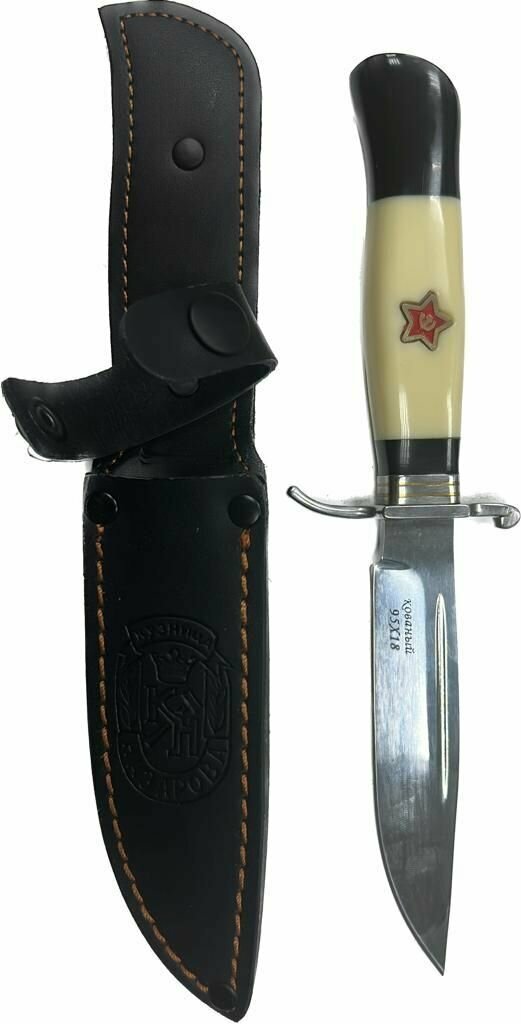 Нож Финка НКВД, кованый сталь, белая