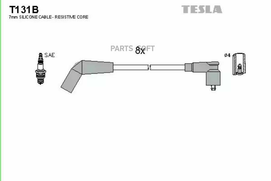 Провода зажигания LandRover Range Rover 1994-02 3.9-4.0-4.6 TESLA арт. T131B