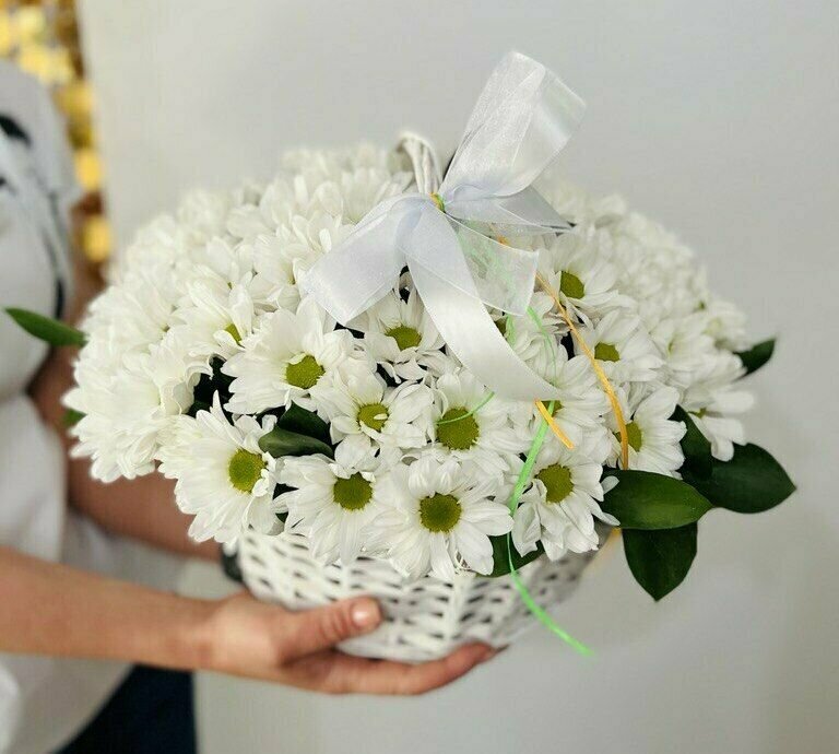 Ромашки в корзине 11шт