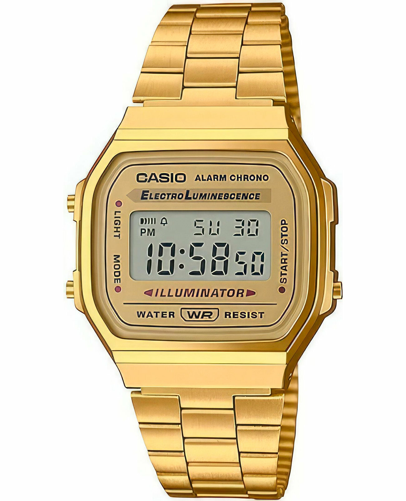 Наручные часы CASIO Vintage, золотой, голубой — фото 1