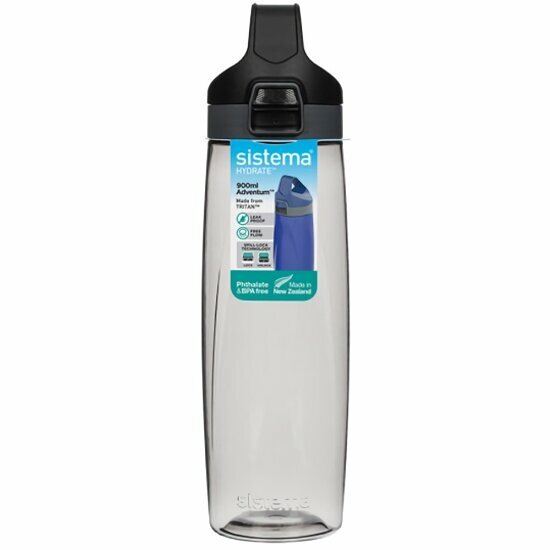 Бутылка Sistema для воды тритан черный 900мл (680)