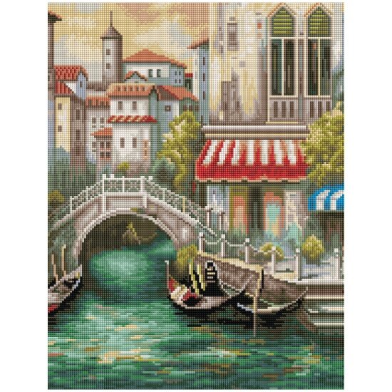 Алмазная мозаика Три Совы Венецианский канал, 40*50 см, на деревянном подрамнике