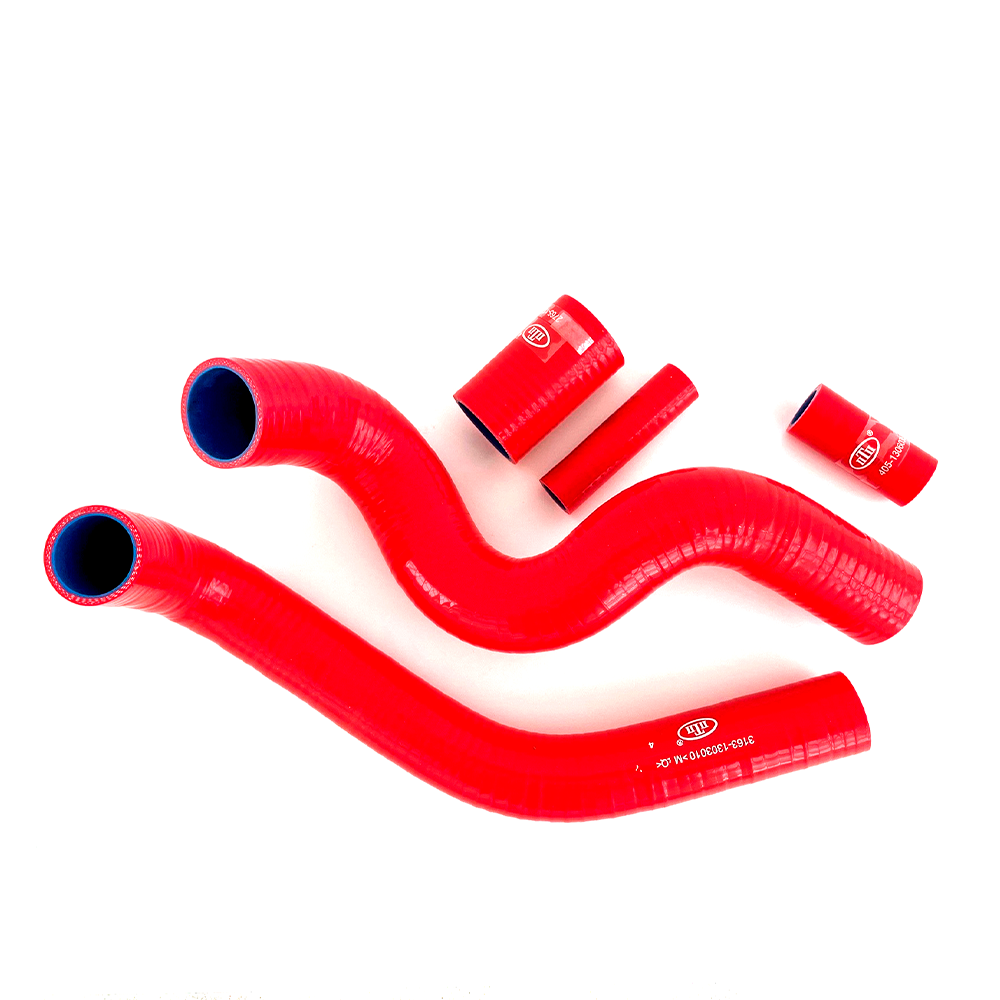 Патрубки радиатора силиконовые УАЗ Патриот двигатель ЗМЗ 409 Евро-3,4,5 после 2008 года красные (к-т 5 шт.)