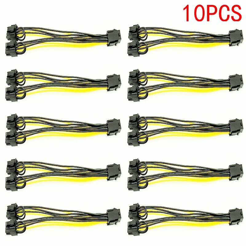 Кабель разветвитель PCI-E 6-pin на двойной 6+2-pin h1111z 10pcs 6pin cables