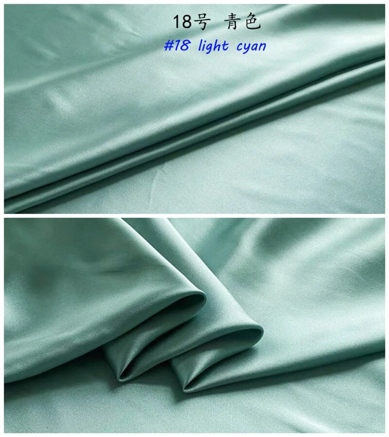 Шелковая ткань Charmeuse FABRIC SHIPPER 1 метр color18 lightcyan