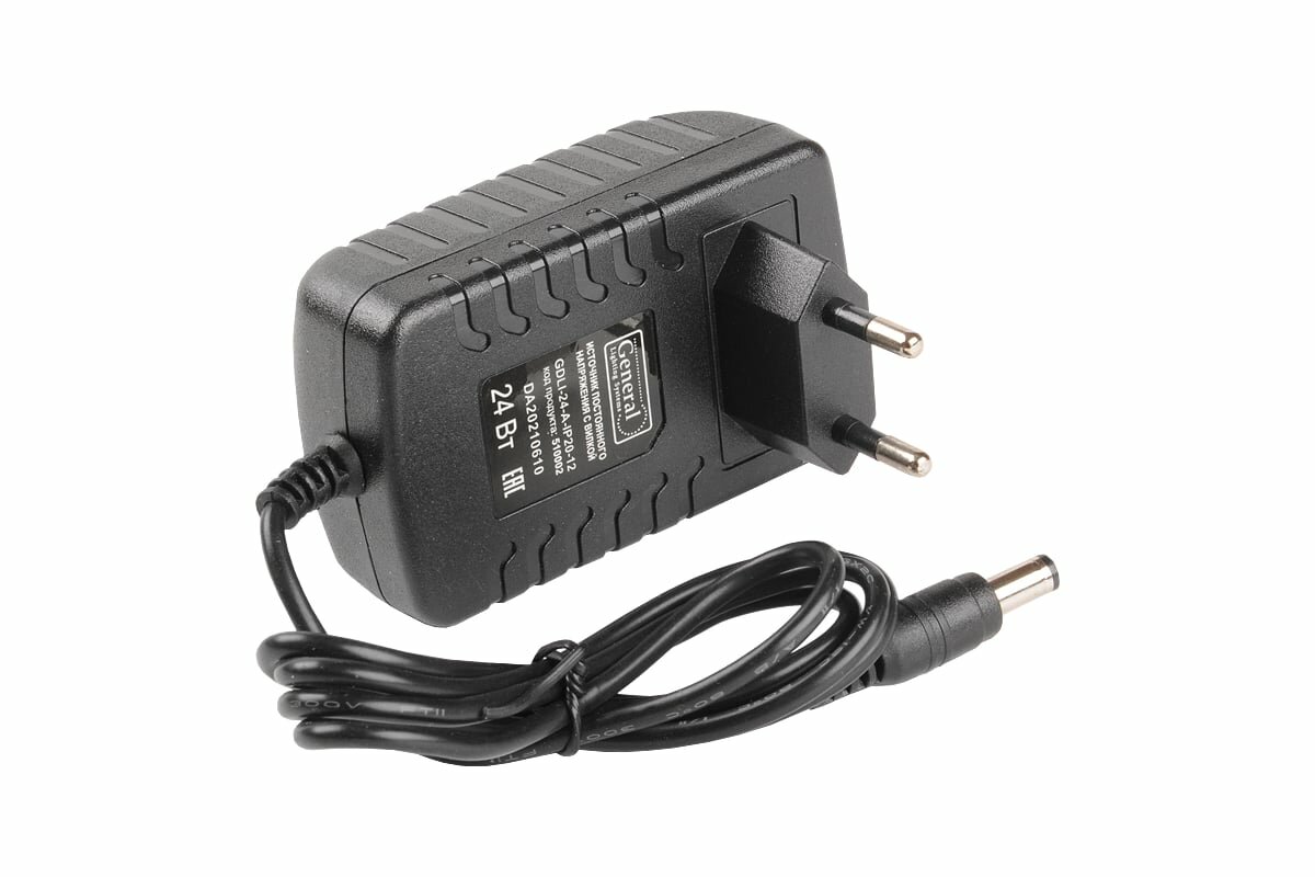 General Lighting Systems Источник постоянного напряжения с вилкой 24Вт для светодиодной ленты 12В GDLI-24-A-IP20-12 IP20 110-240В 510002