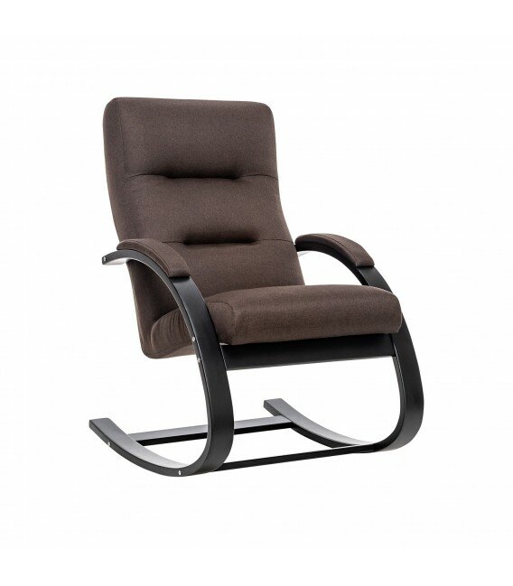 Кресло-качалка Leset Милано, венге, ткань рогожка, malmo 28