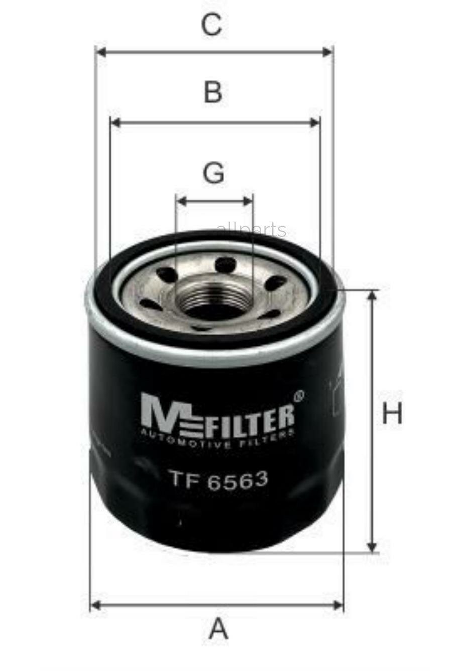 M-FILTER TF6563 фильтр масляный!\ Mazda 323/3/626, Nissan Primera 1.3-2.2 89>