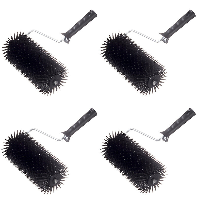 Валик игольчатый 240 мм игла 28 мм стержень 6 мм d116 мм с ручкой (4 шт.)