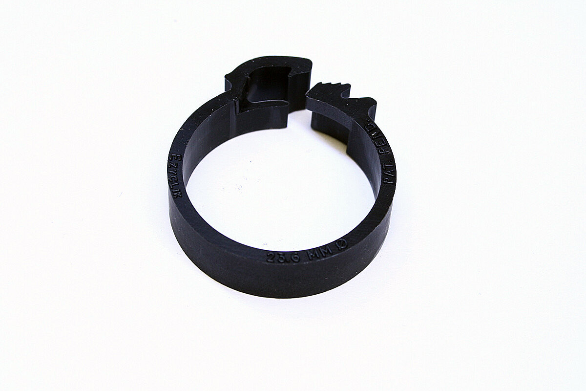 Зажим пластиковый для шланга Ezyclik-P - 23.6мм Черный/Нейлон 6.6 (10шт)